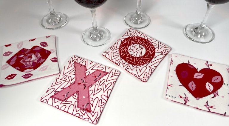 Nancy Zieman The Blog - Valentine’s Day Reversible Palette Coasters ...