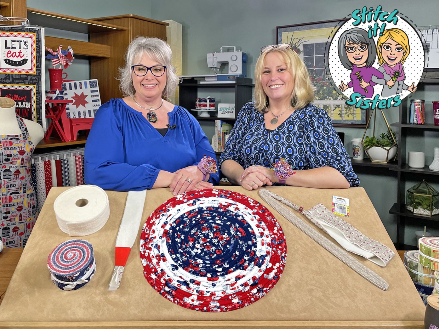 Nancy Zieman The Blog - Stitch a Patriotic Jelly Roll Table Mat with ...